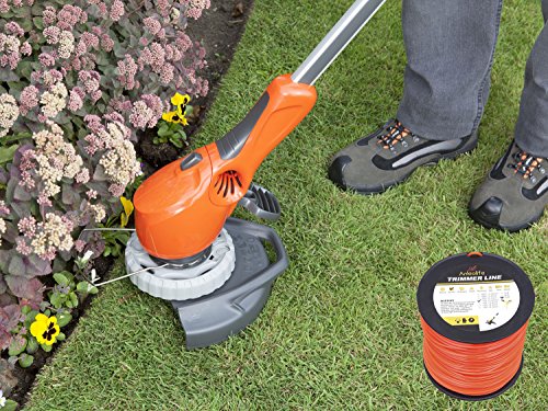 A ANLEOLIFE 5-Pound Commercial Square .105-Inch-by-1038-ft String Trimmer Line in Spool,with Bonus Line Cutter, Orange