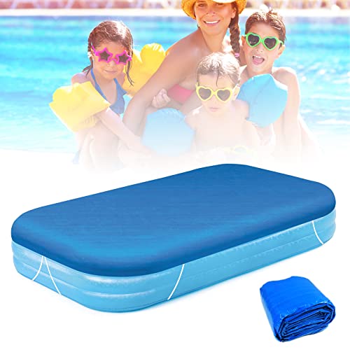 SGQCAR Rectangular Pool Cover, Fits 103in x 68.8in Rectangle Inflatable Swimming Pool Cover, Frame Pool Cover with Ropes, Dustproof Garden Outdoor Paddling Family Pools Protector 103 x 68.8inch