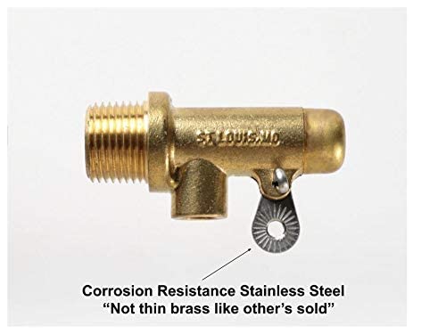 Float-Tec Letro Pentair T26 EZ Adjustment Brass Float Valve 3/8" NPT Male Threads 3" Arm Autofill, Water Filler Leveler, Pools, Spas, Water Tanks, Water Foutain Fit 6" Canister
