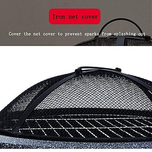 LEAYAN Garden Fire Pit Grill Bowl Grill Barbecue Rack Backyard Patio Garden Fireplace BBQ Grill Firepit Bowl Outdoor Fire Pit Table Outdoor Heaters & Fire Pits with Grill Grate
