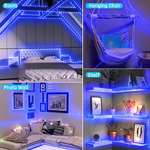 Solar Rope Lights Outdoor Waterproof LED - 200 LED Solar Rope String Lights, 72FT 8 Modes with Remote Flexible Solar Tube String Lights for Garden Patio Fence Balcony Pool Trampoline Party