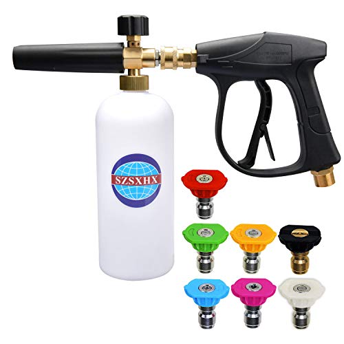 SZSXHX S300 Foam Cannon Gun 3000 PSI High Pressure Washer Foam Wash Gun Car Washer Gun With 7 nozzles