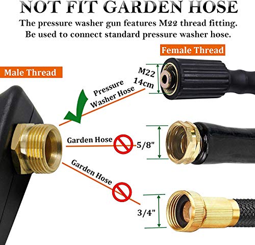 SZSXHX S300 Foam Cannon Gun 3000 PSI High Pressure Washer Foam Wash Gun Car Washer Gun With 7 nozzles