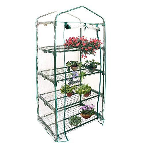 PVC Plant Greenhouse Cover - Herb and Flower Garden Green House Replacement Accessories (Just Cover, Without Iron Stand, Flowerpot)
