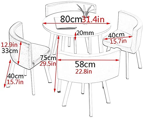 Conference Reception Room Coffee Table with Chair, Nordic Reception Desk and Chair Combination Negotiation Table and Chairs Shop Meeting Table and Chairs Office Round Table Wooden Table ( Color : Pink