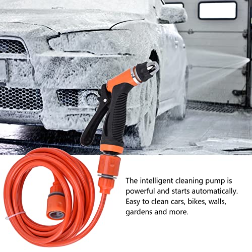 Car Washing Machine, Electric Pressure Washer Pump Plastic Male Thread G1 1/2 12V 72W for Garden