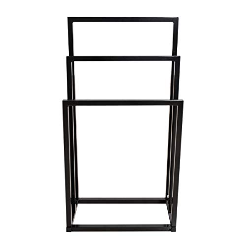 OMGO Metal Freestanding Towel Rack,3 Tiers Hand Towel Holder Organizer, Multipurpose Handtowel Drying Shelfs Stand for Bath & Blanket, Washcloths, Tub or Shower