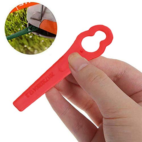 Garden 40pcs Grass Strimmer Plastic for Cordless Crop Replace Trim Tool Dckts781d2m1 (Red, One Size)