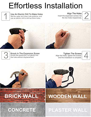 String Trimmer Hanger Bracket, Garden Lawn Trimmer Wall Mount, Falezern 1 Pcs Heavy Duty Weed Eater Rack For Garage. Garden Tool Organizer and Storage Hooks for Garage Trimmer, Garden Wall, Tool Room.