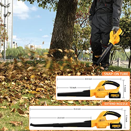 RUALION Cordless Leaf Blower: 280CFM 132MPH 20V Battery Leaf Blower with 4.0 Ah Battery & Charger Electric Leaf Blower for Lawn Care | Patio | Garageā¦