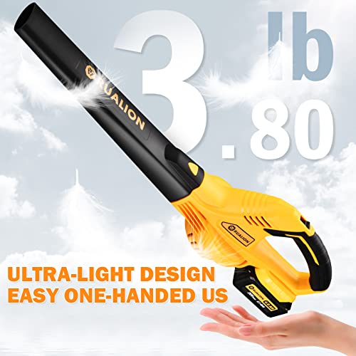 RUALION Cordless Leaf Blower: 280CFM 132MPH 20V Battery Leaf Blower with 4.0 Ah Battery & Charger Electric Leaf Blower for Lawn Care | Patio | Garageā¦