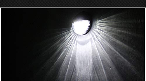 Lxcom Lighting Solar Powered Wall Lights 4 Pack Solar Power Fence Lights Outdoor Solar Stair Lights 2 LED Step Light Wall Mount Garden Path Step Lights for Garden Fence Walkways Stairways Path Pathway