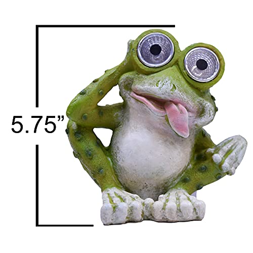 Sea Creations Solar Powered Garden Frog Figurine