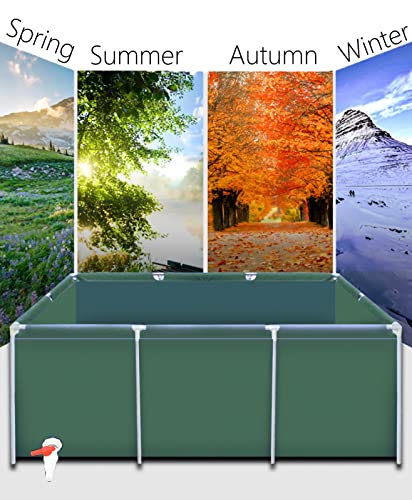 Rectangle Pool Above Ground for Garden, Backyard Family Lap Pool/ Kiddie Swimming Pools, Rectangular Pool Above Ground Hard Side, 1 2 3 4 5 6 7 8 9 10 Ft Albercas Para Adultos ( Size : 3x1.5x0.7m(9.8x