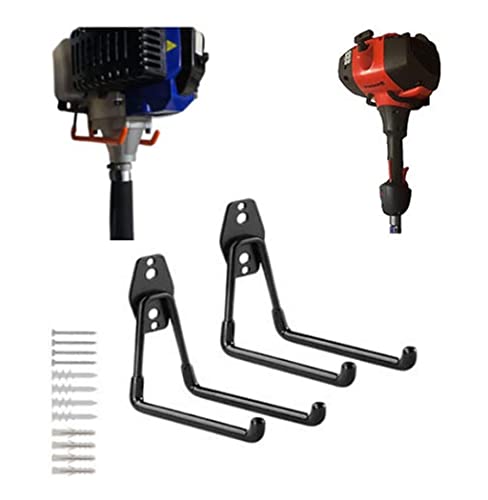 zoele Wall Mount Chainsaw Hanger, Chainsaw Holder Rack, Chainsaw Wall Hook, Garden Power Tool Hanger Garage Tool Storage Organizer Utility Hooks (2 Pcs L)