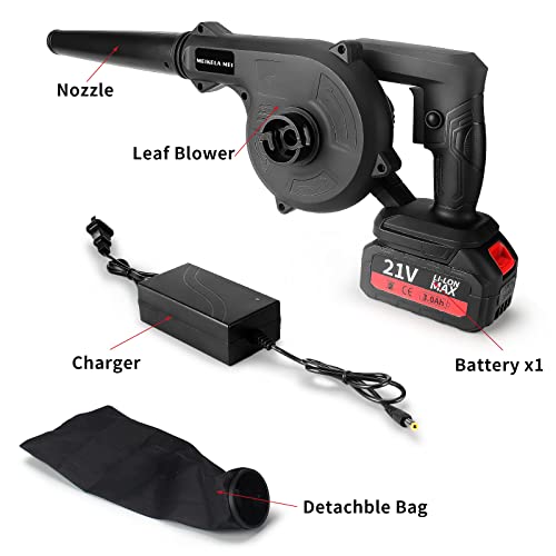 Mini Leaf Blower Cordless, Electric Blowers for Lawn Care 2 in 1 Small Blower Cordless/Garden/Patio/Outdoor/Yard & Snow, Car Vacuum