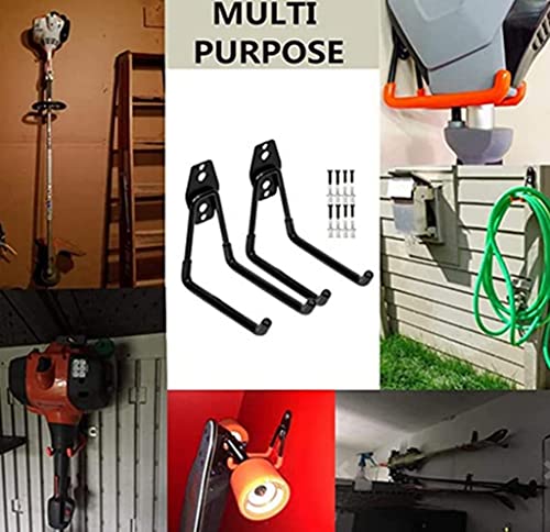 zoele Wall Mount Chainsaw Hanger, Chainsaw Holder Rack, Chainsaw Wall Hook, Garden Power Tool Hanger Garage Tool Storage Organizer Utility Hooks (2 Pcs L)