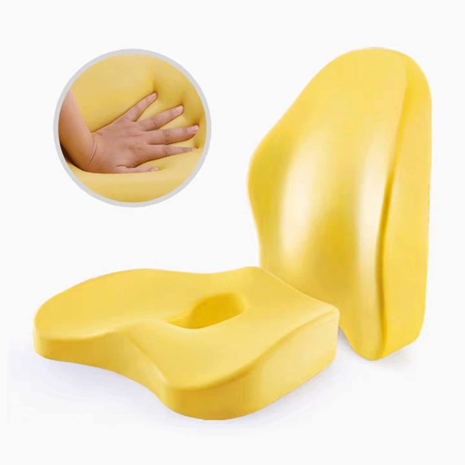 VENYAA Lumbar Support Pillow Memory Foam Seat Cushion Orthopedic Pillow Office Chair Cushion Lumbar Pad Seat Butt Hemorrhoids Coccyx Sleeve