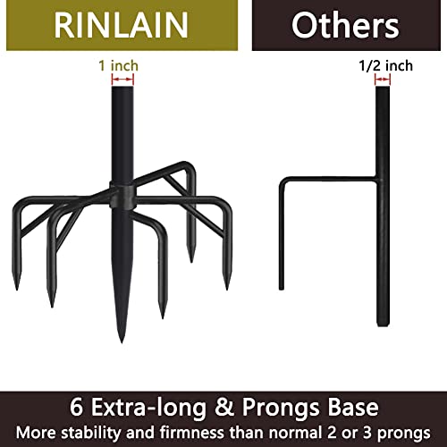 RINLAIN Patio String Lights Poles for Outdoors 2 Pack, 100 Inch Heavy Duty Designed String Light Pole to Use Your Garden, Backyard, Patio, Wedding, Party, Birthday Decorations
