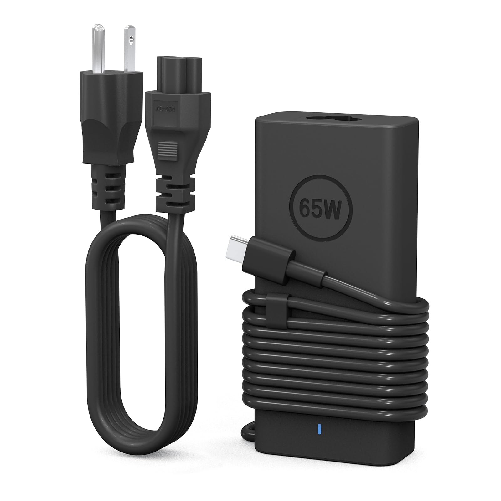 New Slim 65W Dell Laptop Charger USB C for Dell Latitude 5420 5520 7420 7430 7480 7490, for Dell Inspiron 14 16 7620 2in1 Chromebook 3100 Dell XPS 13 LA65NM190 Type C Dell AC Adapter Power Cord