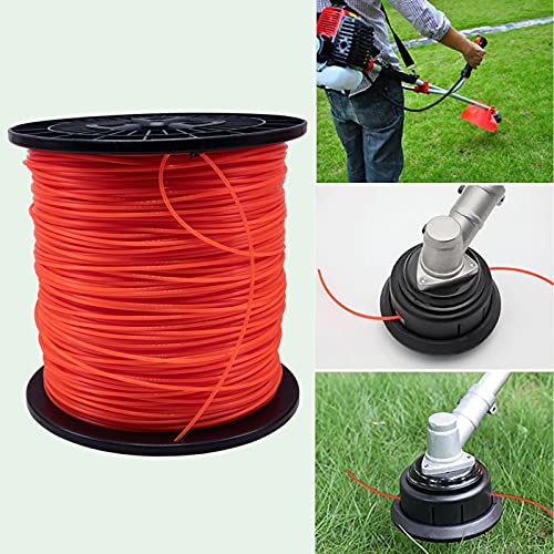 KAKO 095 Inch Trimmer Line, 0.095" Weed Wacker Eater String, Commercial Grade Round Nylon String Trimmer Line Replacement for String Trimmer Weed Trimmer .095"-1280ft-5lb-Spool( Orange)