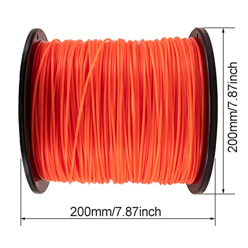 KAKO 095 Inch Trimmer Line, 0.095" Weed Wacker Eater String, Commercial Grade Round Nylon String Trimmer Line Replacement for String Trimmer Weed Trimmer .095"-1280ft-5lb-Spool( Orange)