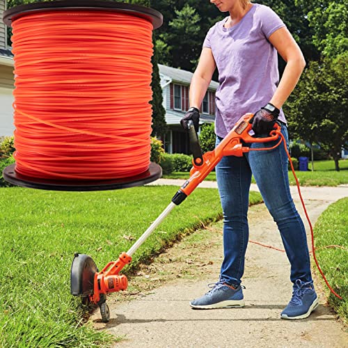 KAKO 095 Inch Trimmer Line, 0.095" Weed Wacker Eater String, Commercial Grade Round Nylon String Trimmer Line Replacement for String Trimmer Weed Trimmer .095"-1280ft-5lb-Spool( Orange)