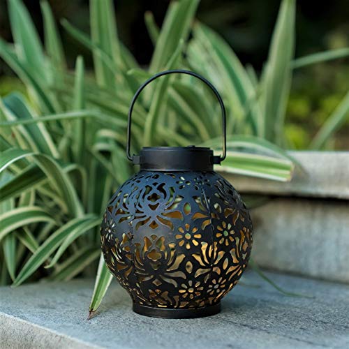 2 Pack Outdoor Solar Hanging Lantern Lights Decorative Christmas Light for Garden Patio Courtyard Lawn and Tabletop. Unique Gifts for Women Gardening.