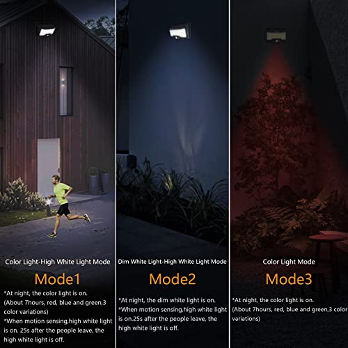 NODINIHU Solar Lights Outdoor,3 Lighting Modes,COB LED Solar Powered Motion Sensor Outdoor Lights,IP65 Waterproof Security Flood Lights,for Garden Yard Patio (2PACK)
