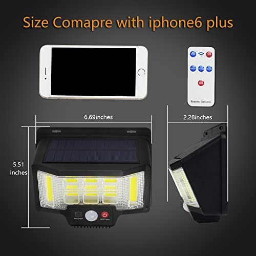 NODINIHU Solar Lights Outdoor,3 Lighting Modes,COB LED Solar Powered Motion Sensor Outdoor Lights,IP65 Waterproof Security Flood Lights,for Garden Yard Patio (2PACK)