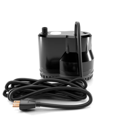 FibroPool Pool Cover Pump (600 GPH) - Submersible Electric Utility Water Pumps - 16 foot Heavy Drain Hose - For All Swimming Pools, Spas and Hot Tubs