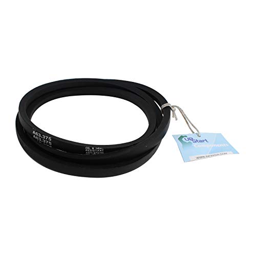 UpStart Components 2-Pack M143019 Primary Drive Belt Replacement for John Deere GX345 Lawn and Garden Tractor - PC9078 - Compatible with M118684 Deck Drive Belt