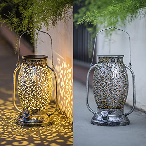 YJFWAL Big Solar Lantern Lights, Hanging Lights Outdoor, Pathway Lights, Solar Table Lights Waterproof, for Garden, Patio, Lawn, Yard, Deck, Tree, Party Decor (Warm White)