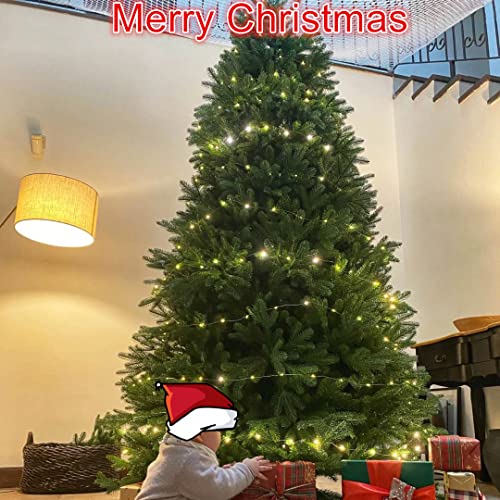 YEGUO Solar Fairy Lights Outdoor Waterproof, 4 Pack Total 132ft 400 LED Solar String Lights Warm White, 8 Modes Silver Wire Solar Twinkle Lights For Deck Camping Patio Garden Tree Yard Xmas Decoration