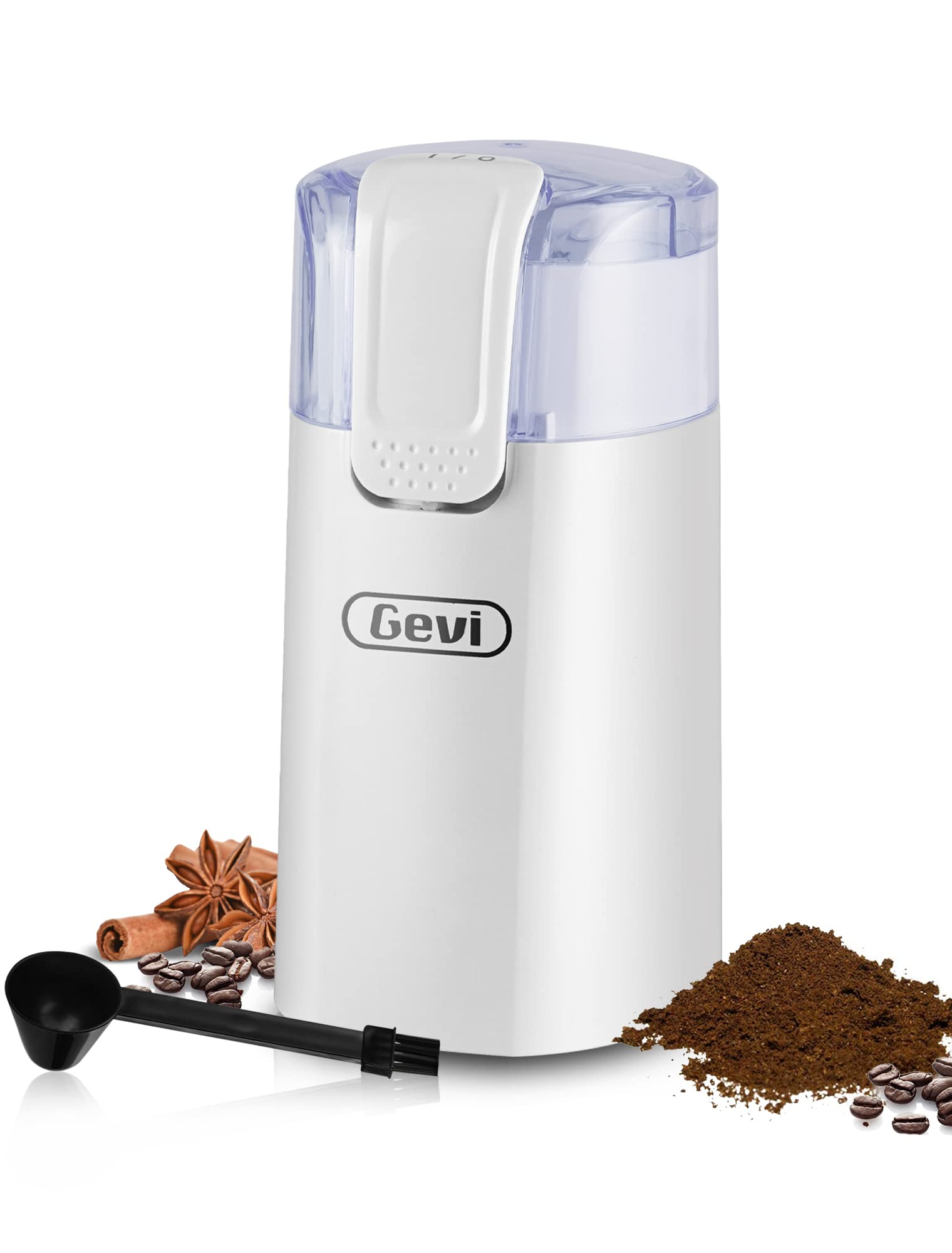 Gevi One-Touch Button Electric Coffee Grinder Coffee Bean Grinder for Coffee Espresso Latte Mochas, Noiseless Operation Coffee Serving Sets