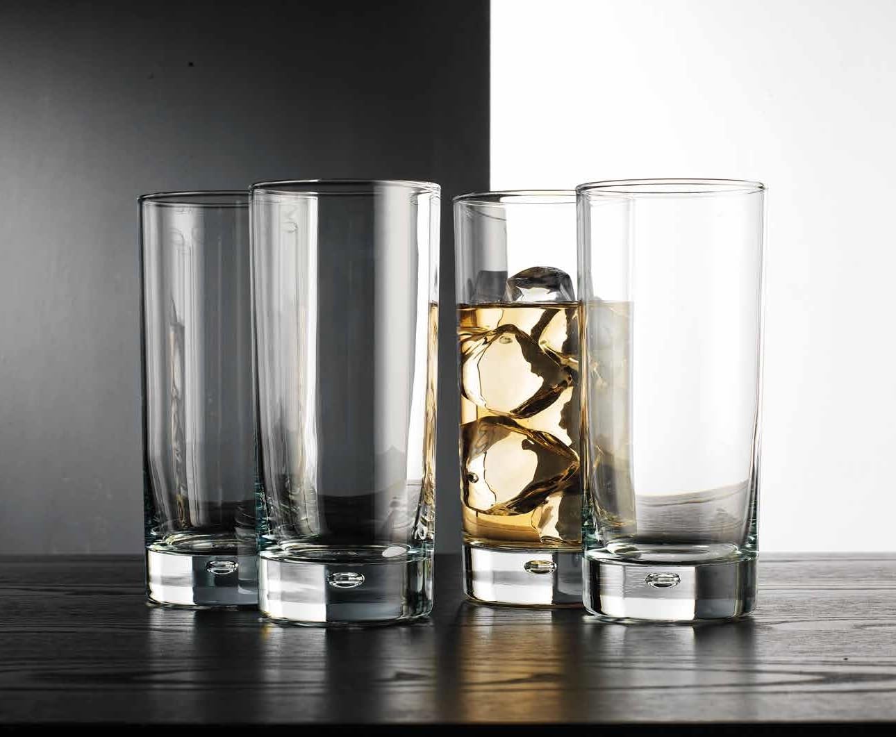 Highball Glasses Set Of 4, Tall Drinking Glasses 18oz Home Essentials & Beyond Beverage Water Glass Cups for Water, Juice, Cocktails. Bar Glasses. Dishwasher Safe.