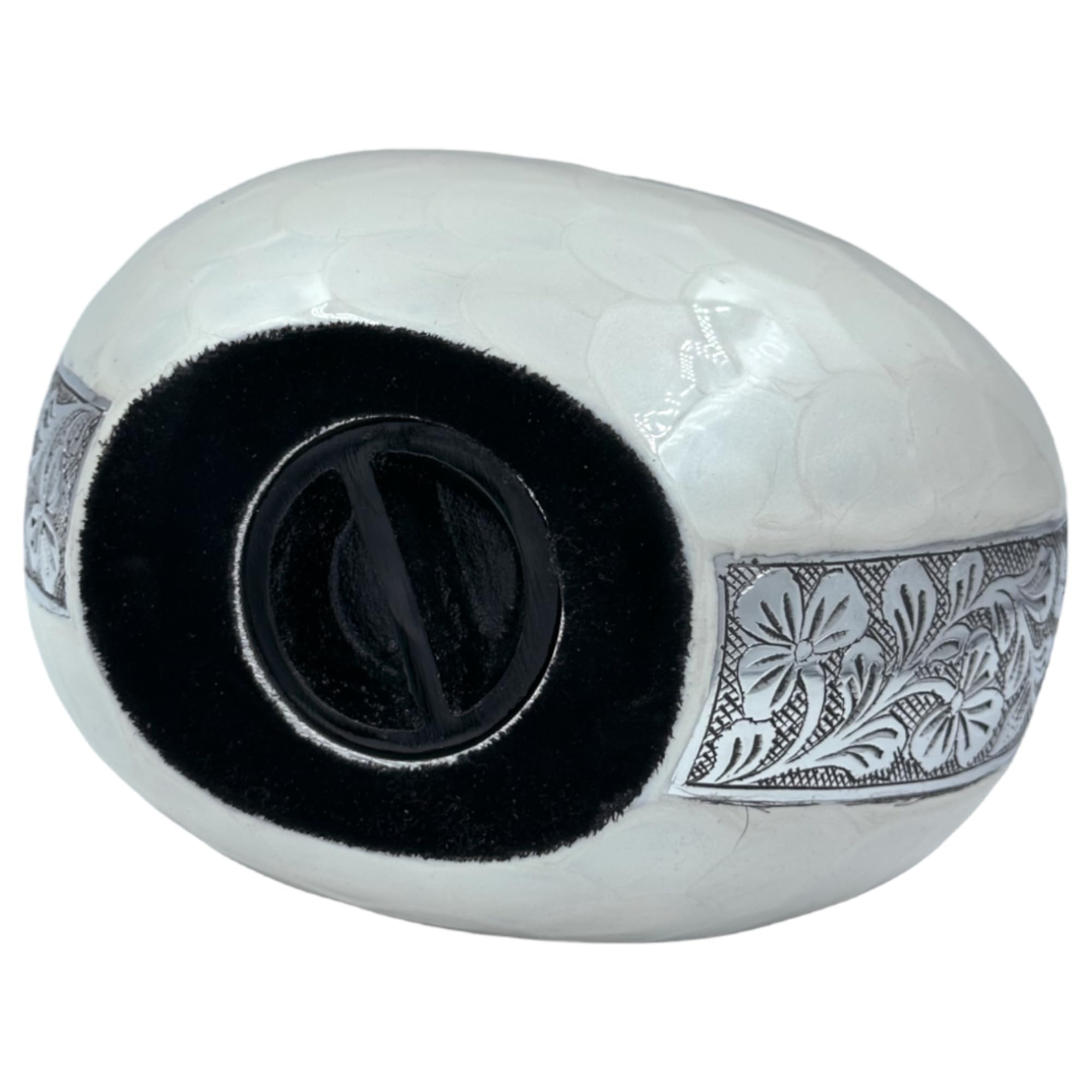 Beautiful White Cremation Urn with Velvet Bag - Personalized Urn - Unique Cremation Urn - Memorial Urn - Engravable Urn - Urns for Ashes