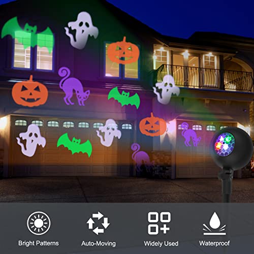 Halloween Lights LED Projector Lights Waterproof Outdoor Indoor Projector Spotlights Landscape Lights for Halloween Theme Party Yard Garden Decorations