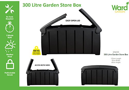 Ward GN220-GREY-ST Garden Store, 300 liters, Grey, 115 x 55 x 60 cm