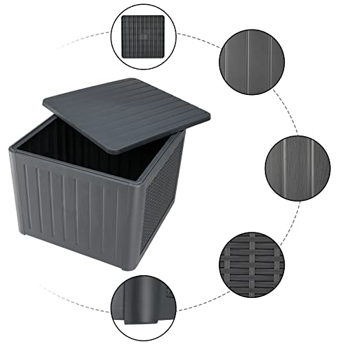 Kcelarec Deck Box 36 Gallon Outdoor Storage Box for Patio Tools, Outdoor Cushions & Pillows, Garden Supplies, Pet Stuff and Pool Accessories