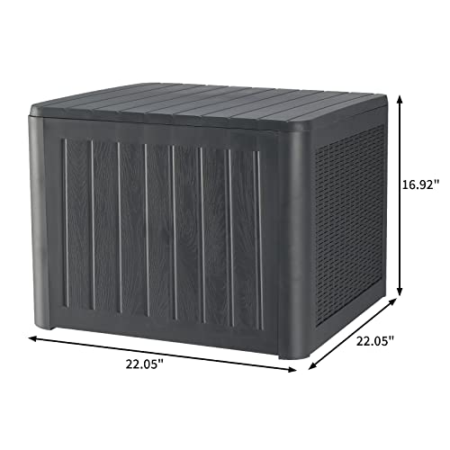 Kcelarec Deck Box 36 Gallon Outdoor Storage Box for Patio Tools, Outdoor Cushions & Pillows, Garden Supplies, Pet Stuff and Pool Accessories