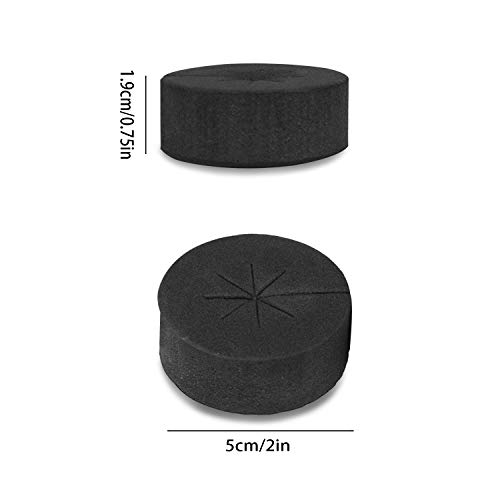 Lainrrew 36 Pcs 2" Garden Clone Collars, Cloning Collars Insert Fits 2" Net Pot Cups for Hydroponics Clone Machines (Black)