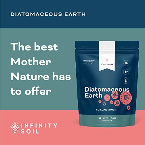 Infinity Soil Diatomaceous Earth - 2 lbs - Sustainable and Natural Soil Amendment - A Natural Source of Silica - Increases Soil Water and Nutrient Retention