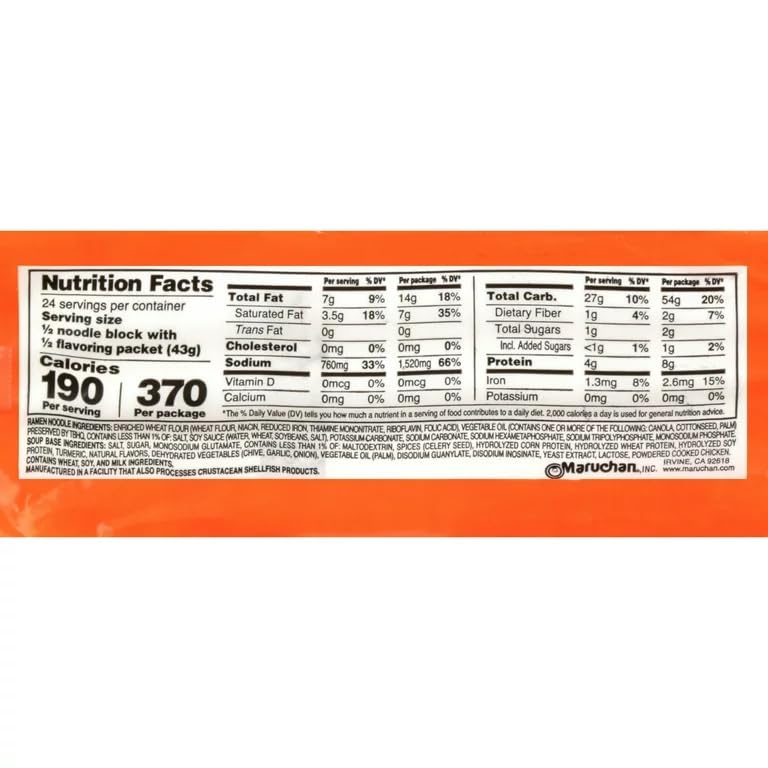 Maruchan Chicken Ramen Flavor Noodle Soup Cooks in 3 minutes, 3 Ounce Packages, 6 total packages (Packaged by Renegade Dimensions)