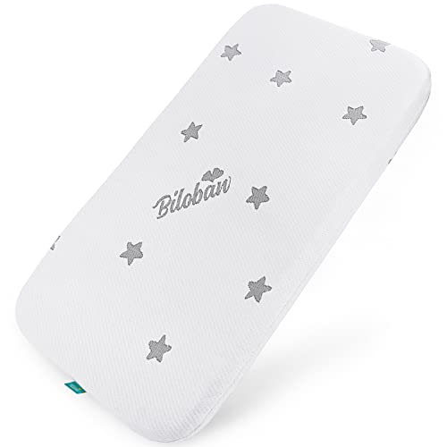 Bassinet Mattress Pad Fit for Chicco LullaGo Anywhere Portable (28" x 15") and SnuzPod 4 Bedside, Waterproof Breathable Soft, Baby Foam with Removable Zippered Cover