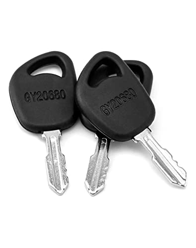 QWORK 10 Pieces Ignition Key GY20680 for Most Lawn Mowers and Lawn Tractors, Compatible with John Deere 100, D100, E100, G100, L100, LA100, LT, SST, X300, X500 and X700 Series