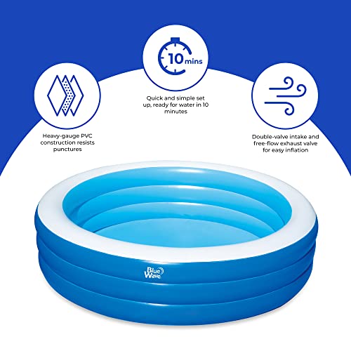 Blue Wave NT6122 7.5ft x 22in Deep Round Family w/Cover Inflatable Pool