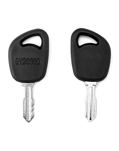 QWORK 10 Pieces Ignition Key GY20680 for Most Lawn Mowers and Lawn Tractors, Compatible with John Deere 100, D100, E100, G100, L100, LA100, LT, SST, X300, X500 and X700 Series