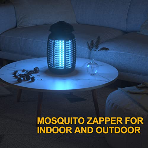 Bug Zapper with Light Sensor, Electric Insect Killer Waterproof 4200V Mosquito Zapper Outdoor, Fly Trap for Home Backyard Garden Patio