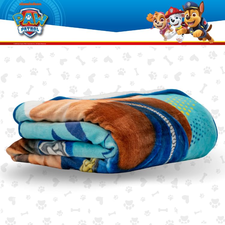 Franco Paw Patrol Kids Bedding Soft Plush Sherpa Blanket Throw, 50 in x 60 in, (Officially Licensed Product)